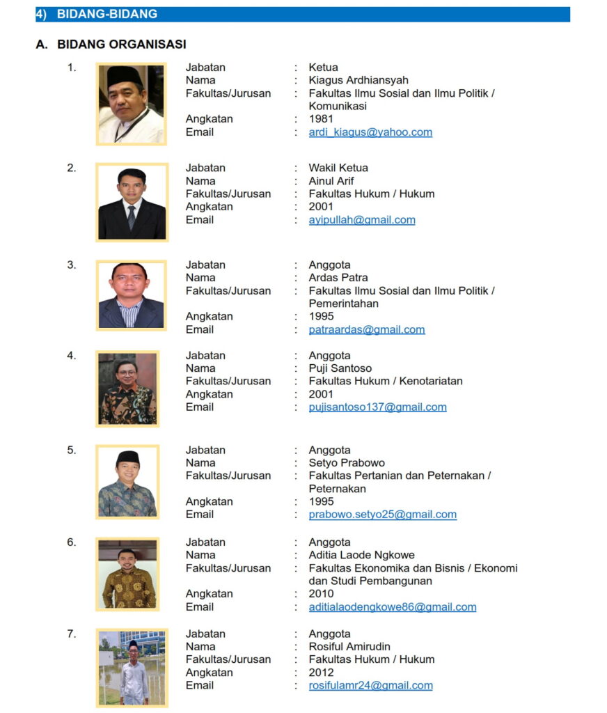 Pengurus DPP IKA UNDIP - IKA UNDIP Official